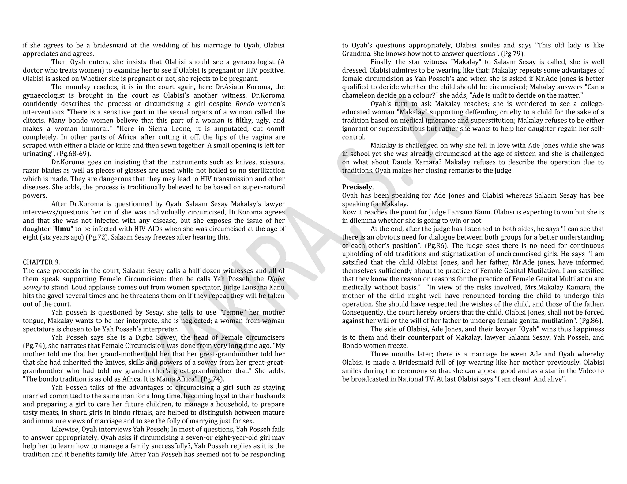 UNANSWERED CRIES-Analysed by Kakira, S.A. | PDF