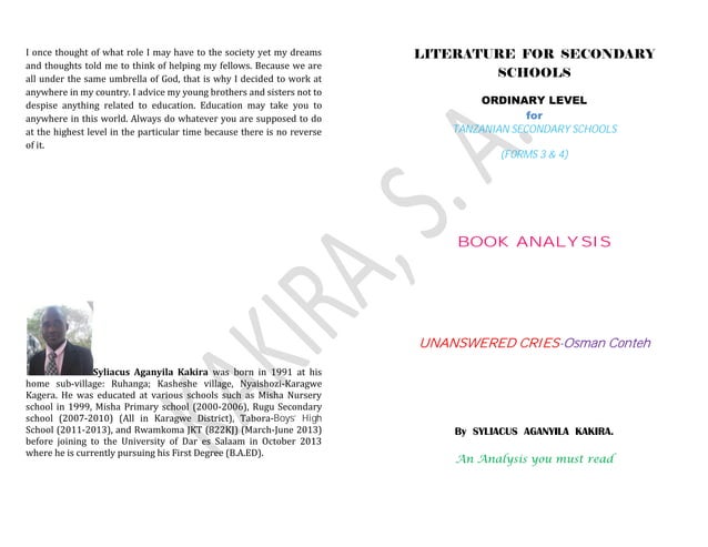 UNANSWERED CRIES-Analysed by Kakira, S.A. | PDF | Sports