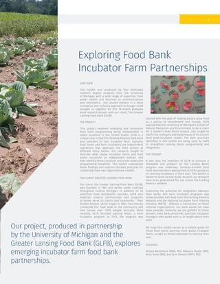 Food Bank Incubator Farm Toolkit | PDF | Agriculture | Industries