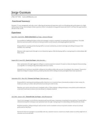 Jorge Guzman (Resume) | PDF