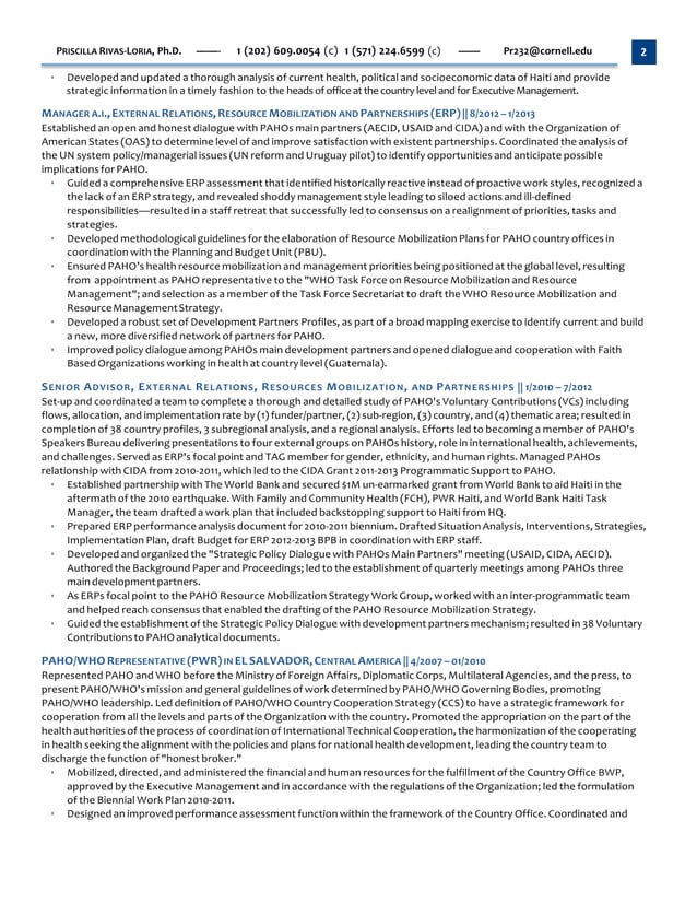 Priscilla Rivas Loria - RESUME FINAL - Jan 2016 | PDF