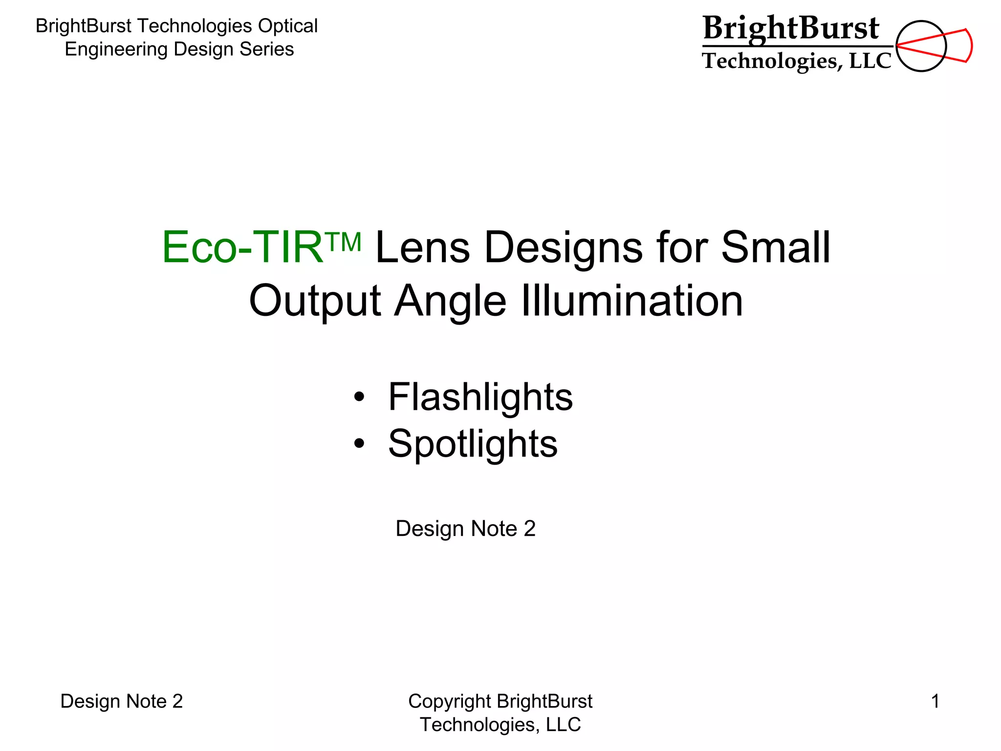 DESIGN NOTE 2 - TIR Lenses | PDF