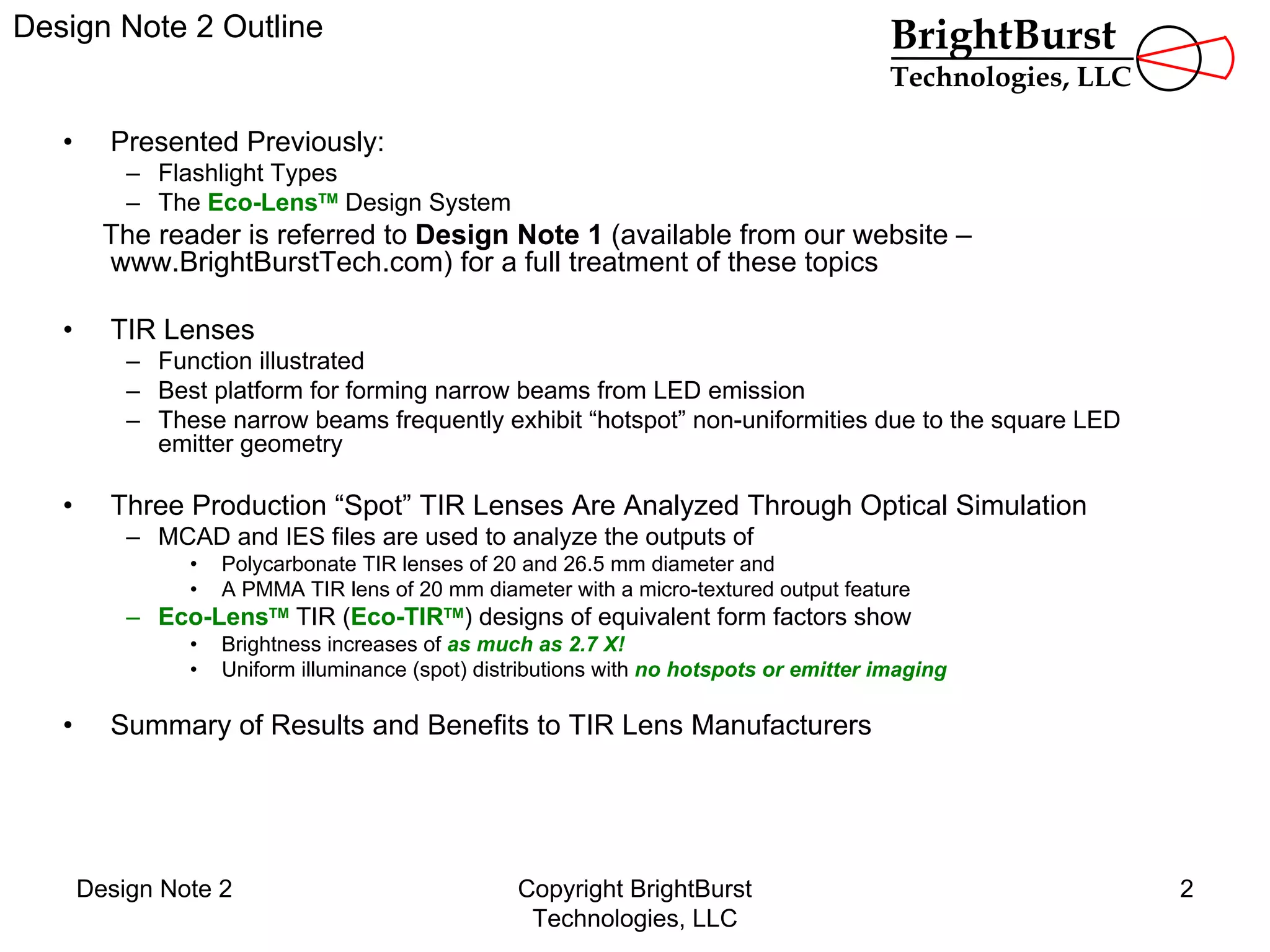 DESIGN NOTE 2 - TIR Lenses | PDF
