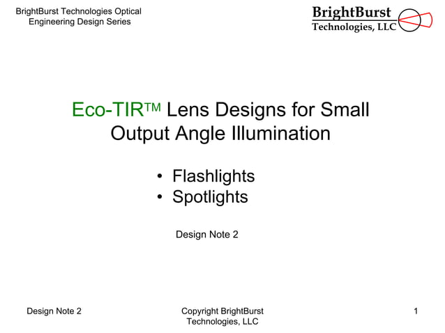 DESIGN NOTE 2 - TIR Lenses | PDF