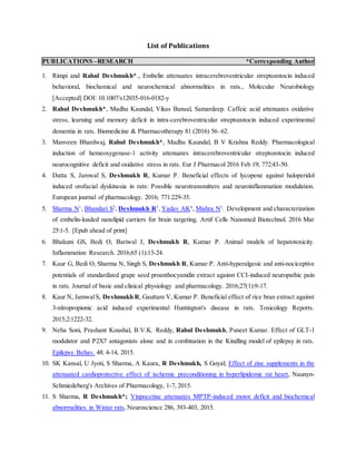 List of Publications | PDF