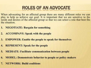 ADVOCACY AND ENGEMENT TRAINING - CILGOP | PPT