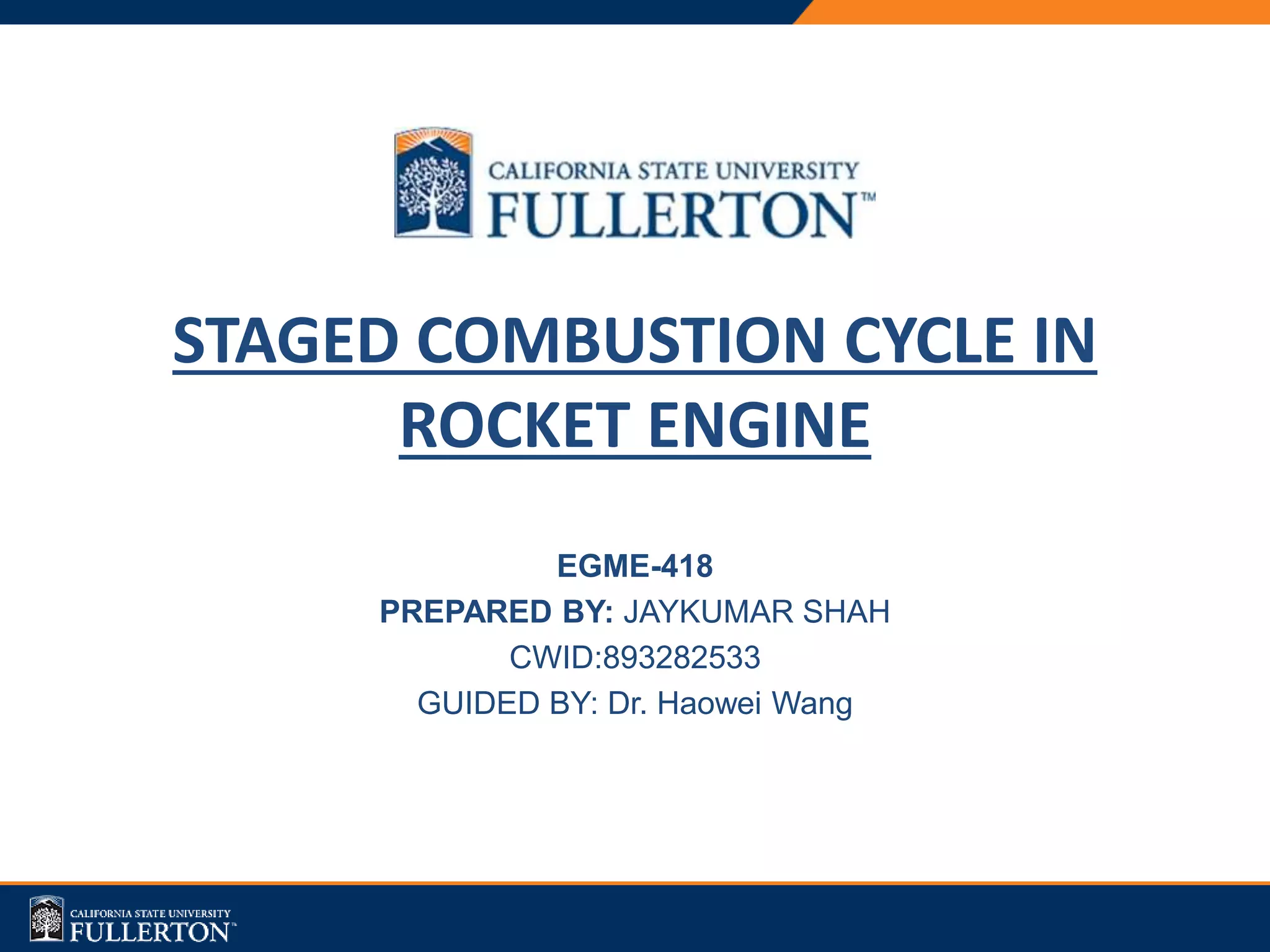 Staged combustion cycle (893282533) | PPTX