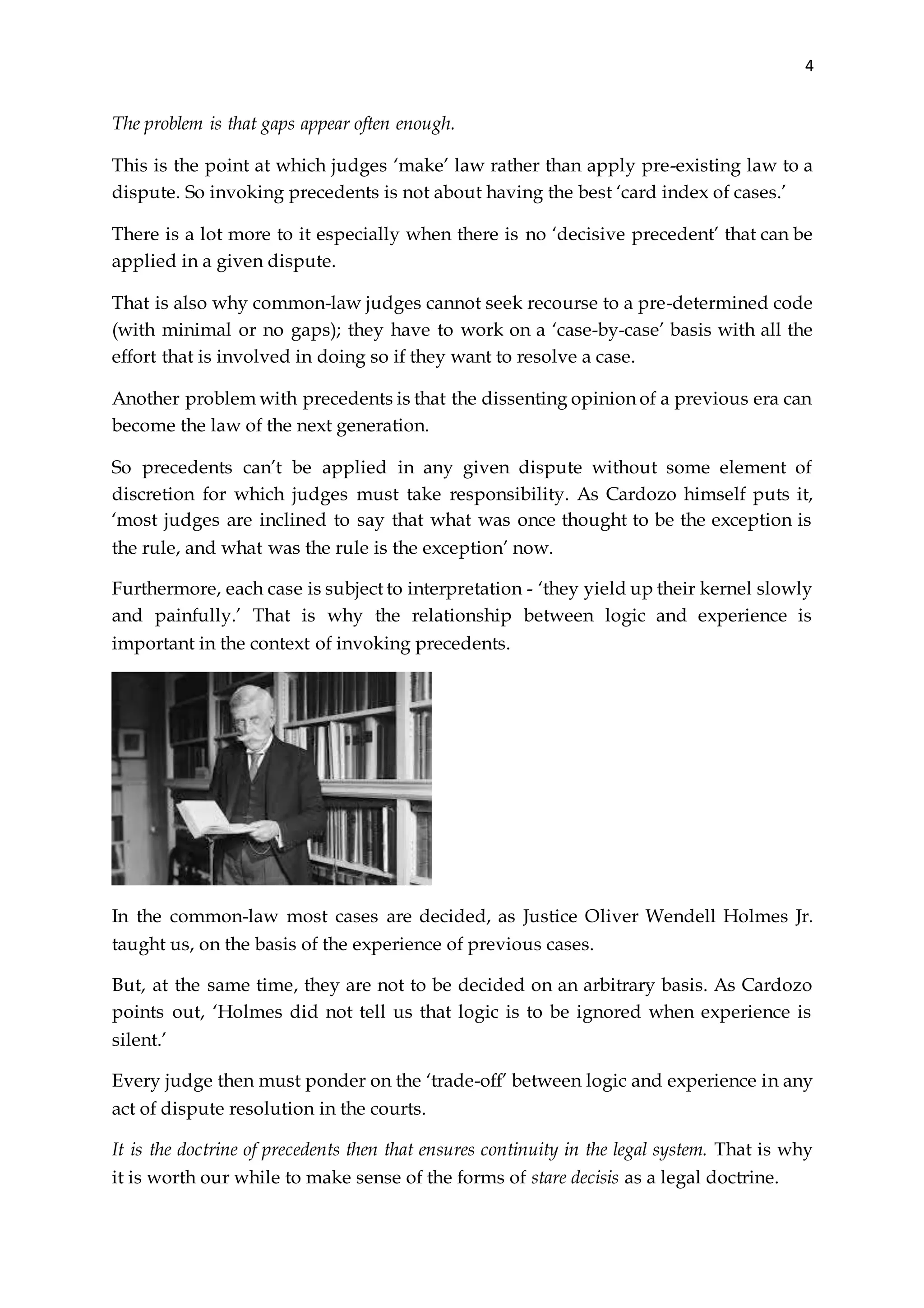 Benjamin Cardozo on the Judicial Process | DOCX