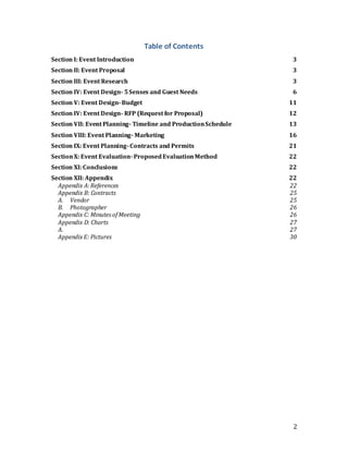 Event Planning Project | DOCX