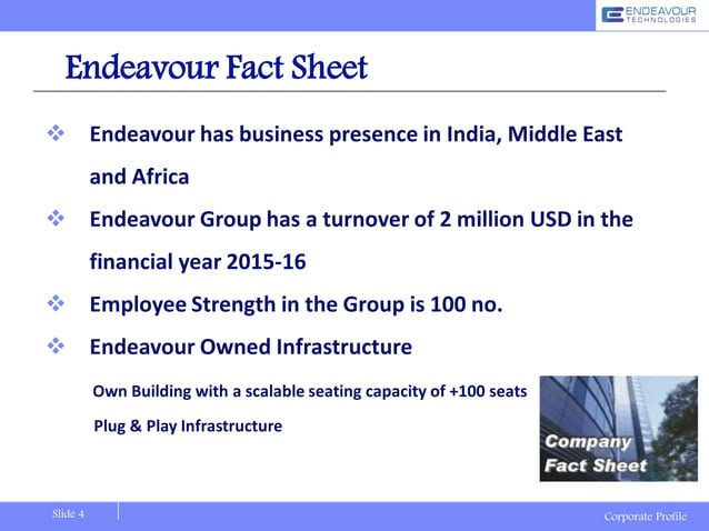 Endeavour-Corporate Profile | PPT