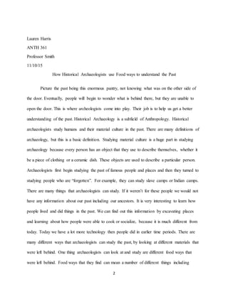 Final Project Historical Archaeology | DOCX