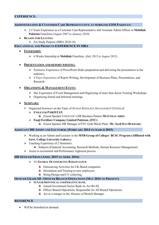 SYED SADAQAT ALI CV | PDF