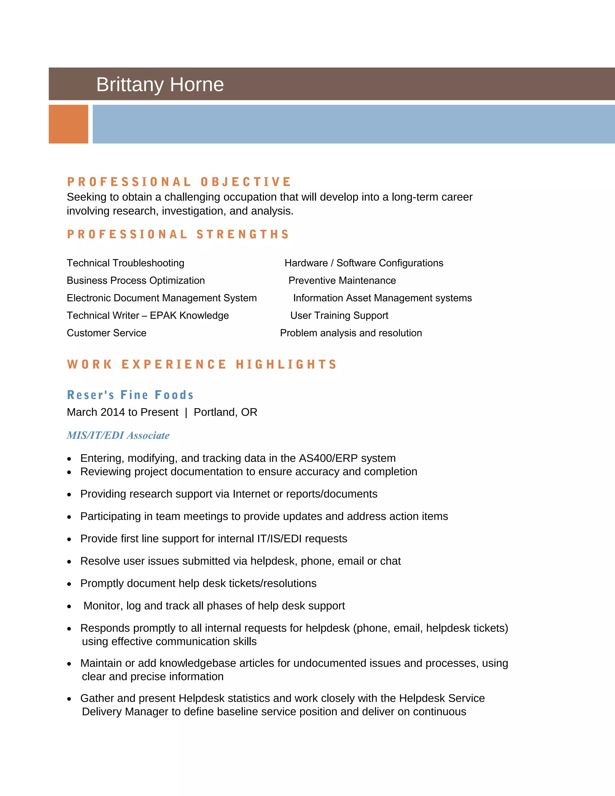 Brittany A Horne Resume2 | DOC