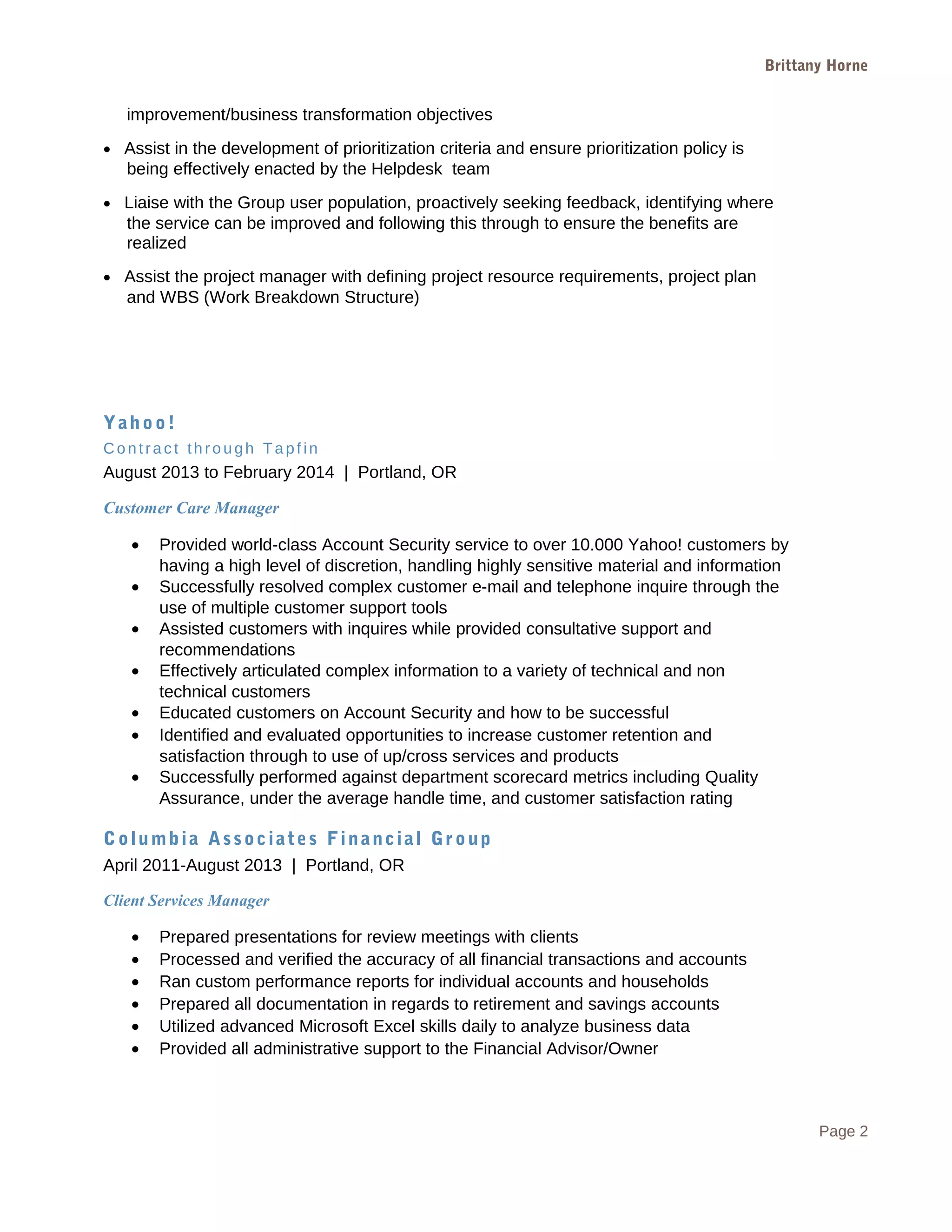 Brittany A Horne Resume2 | DOC