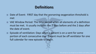 Ventilator-Associated Event (VAE2) | PPTX