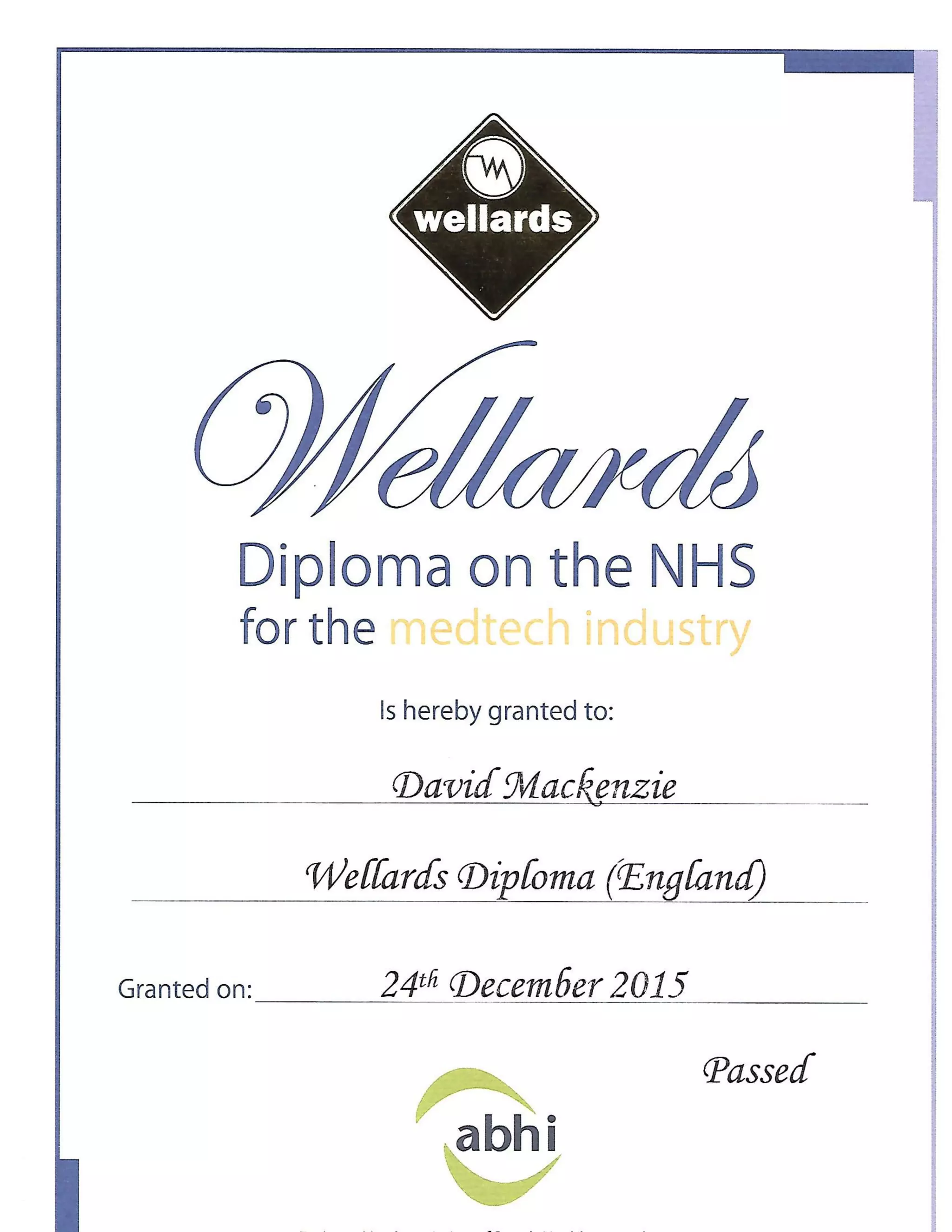 Wellards Diploma | PDF