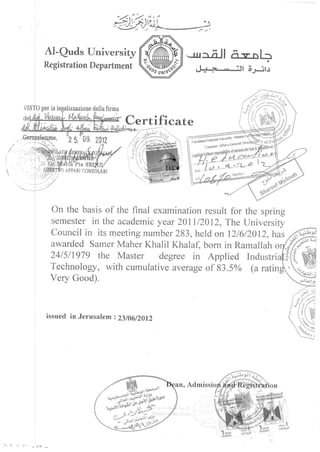 Master certificate | PDF