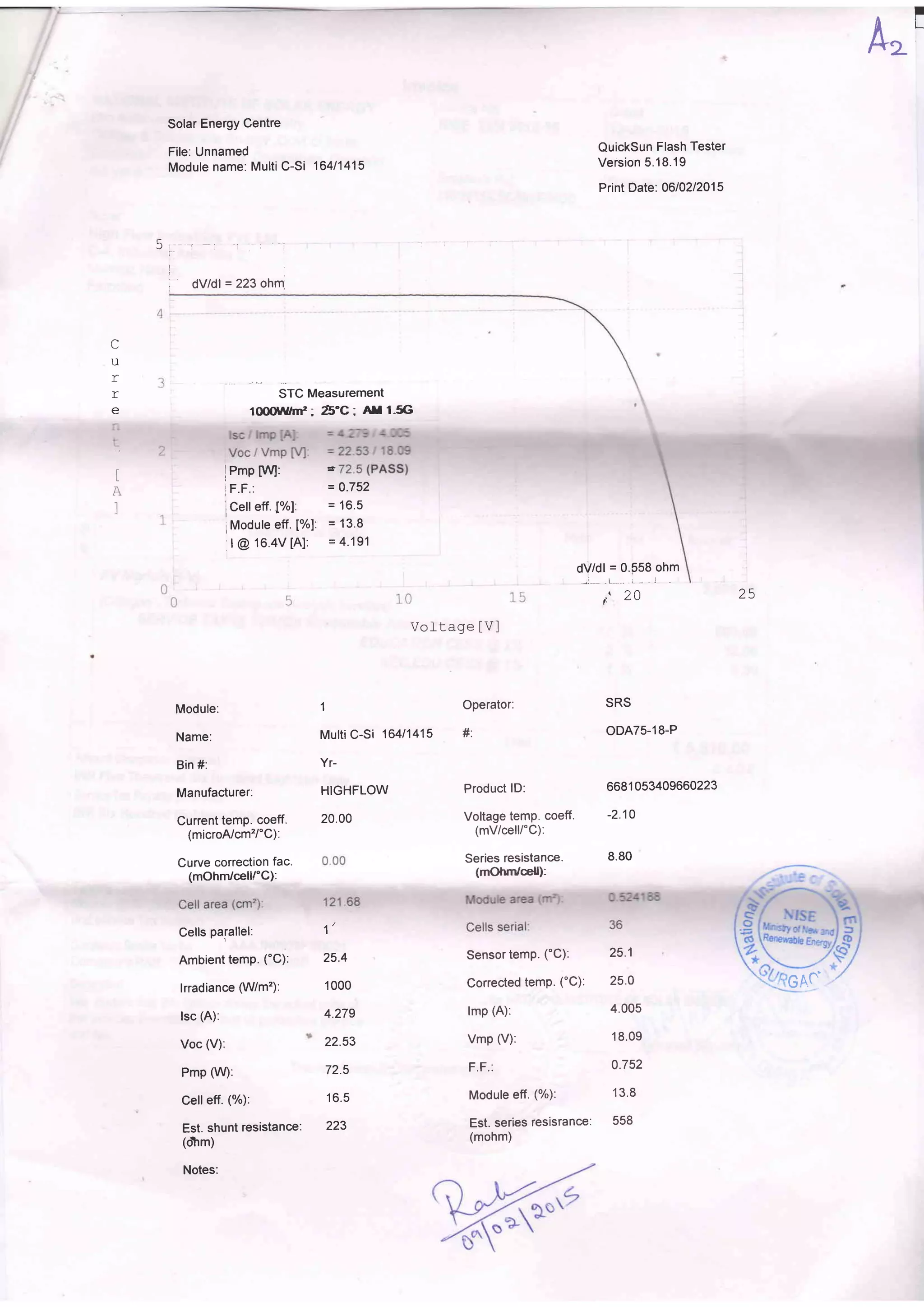 MNRE Certificate Of PV Module.PDF