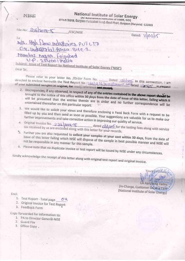 MNRE Certificate Of PV Module.PDF