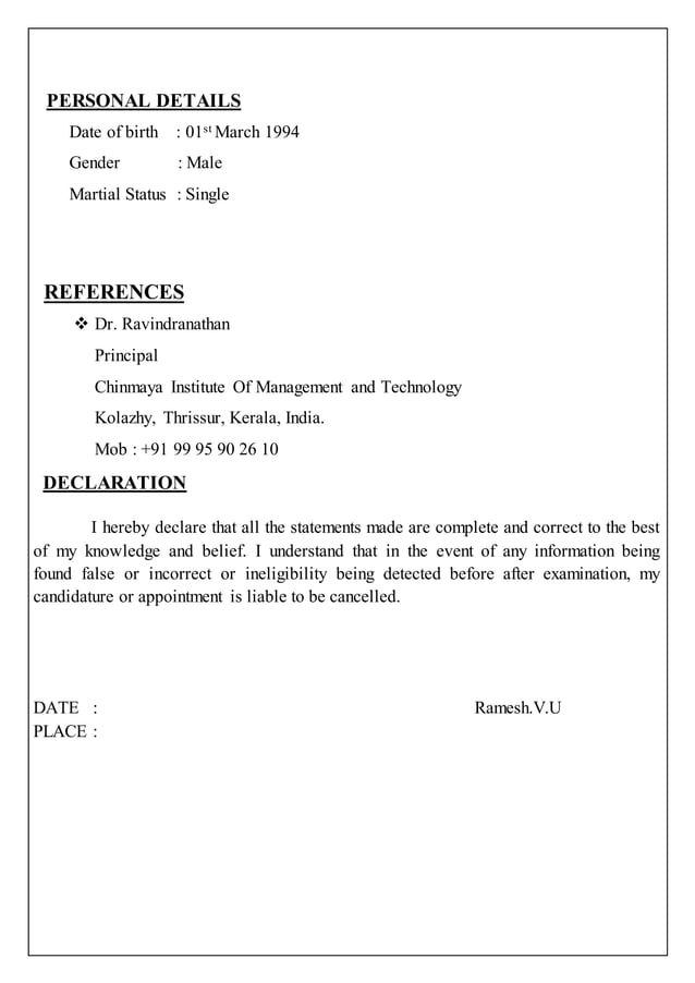 Ramesh cv | PDF