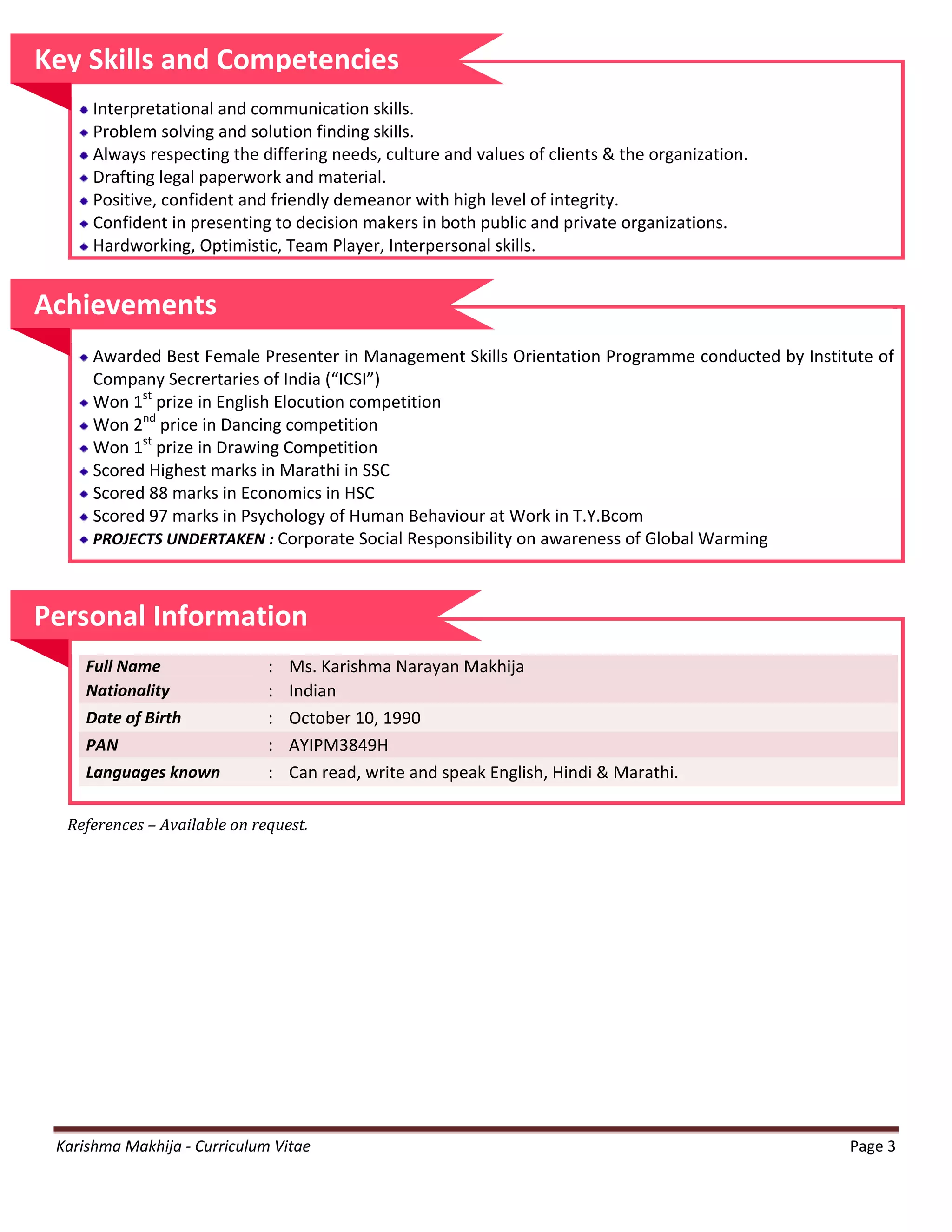 Karishma Makhija_Resume | PDF