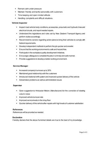 Raji_Resume | DOCX | Automotive Industry | Industries