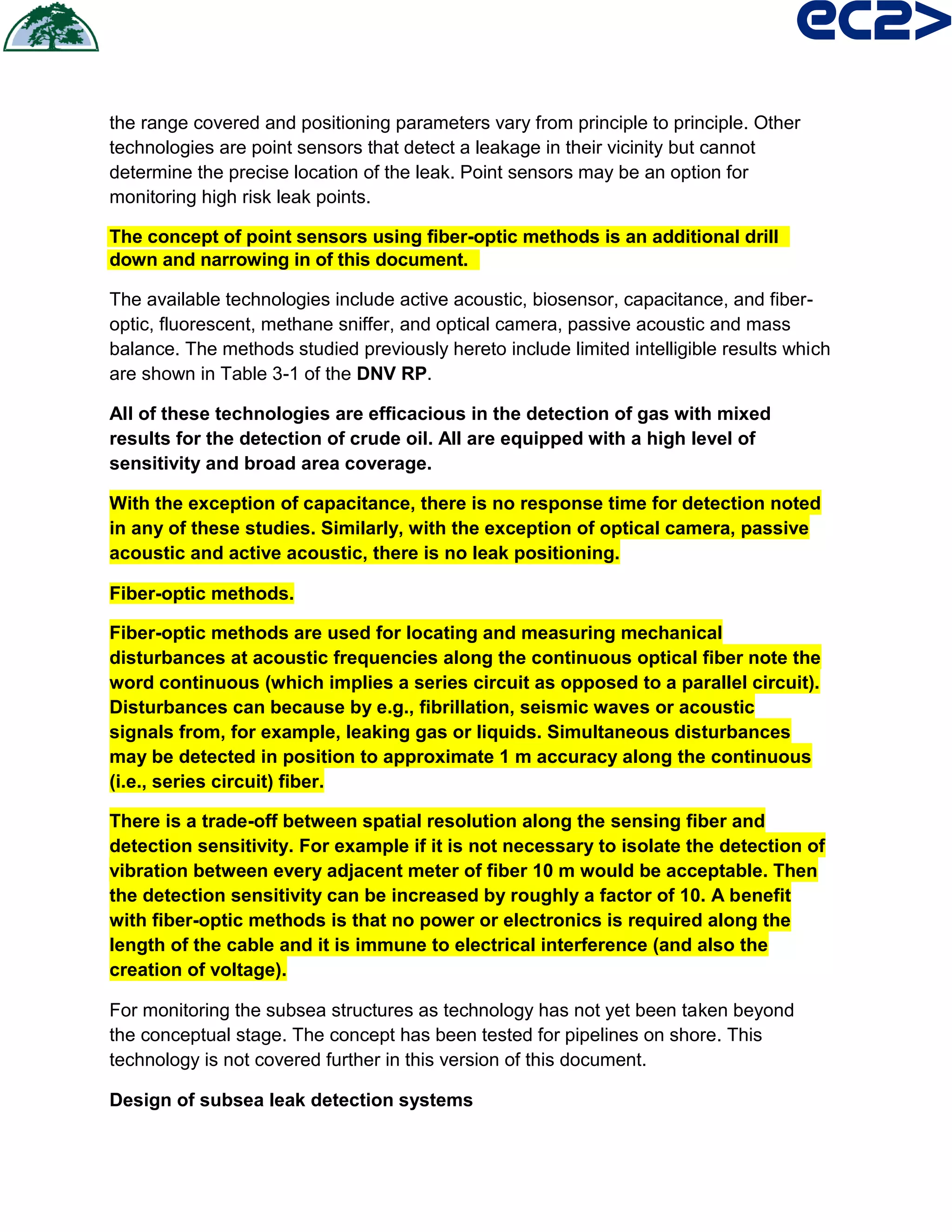 Subsea leak detection systems | PDF