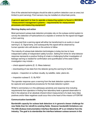 Subsea leak detection systems | PDF