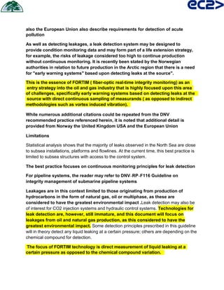 Subsea leak detection systems | PDF