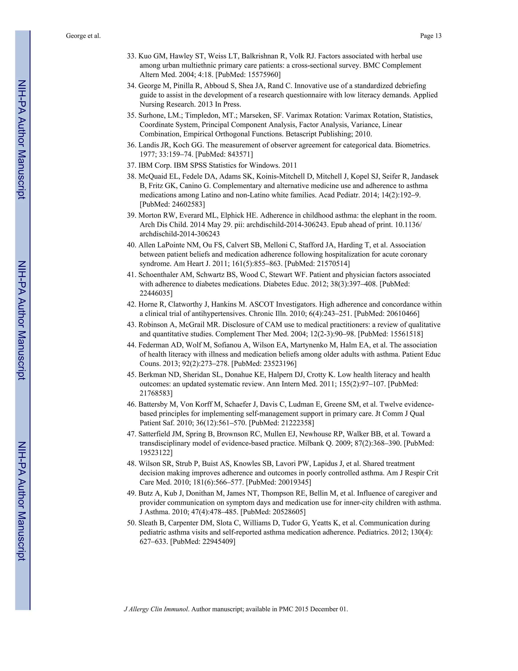 Inhaled Corticosteroid Beliefs | PDF | Lung and Respiratory Health ...