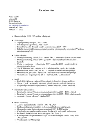 CV Nakic Djordje - novo | DOC