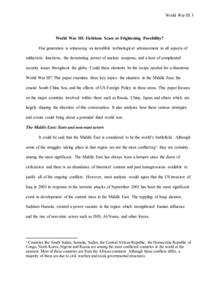 World War III Fictitious Scare or Frightening Possibility | PDF