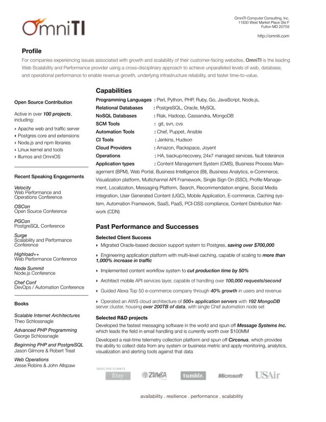 Capabilities Sheet | PDF
