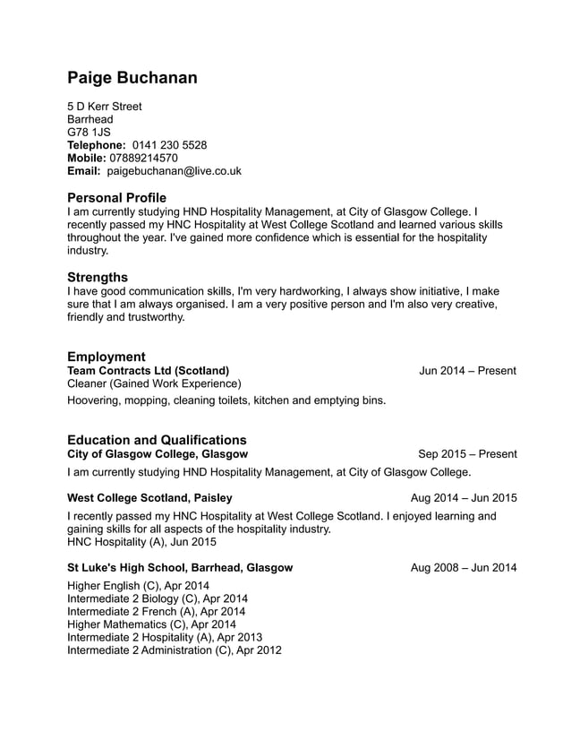 updated CV . | RTF