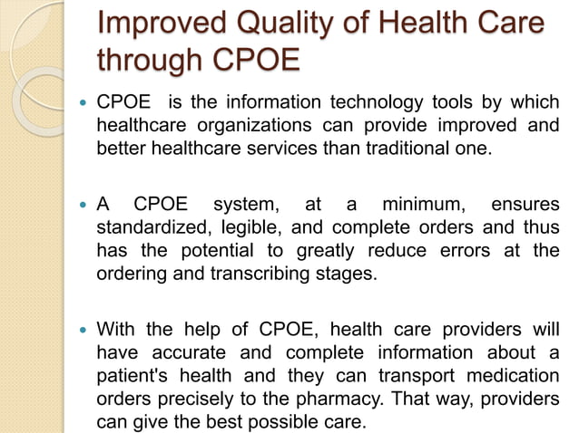 CPOE | PPTX