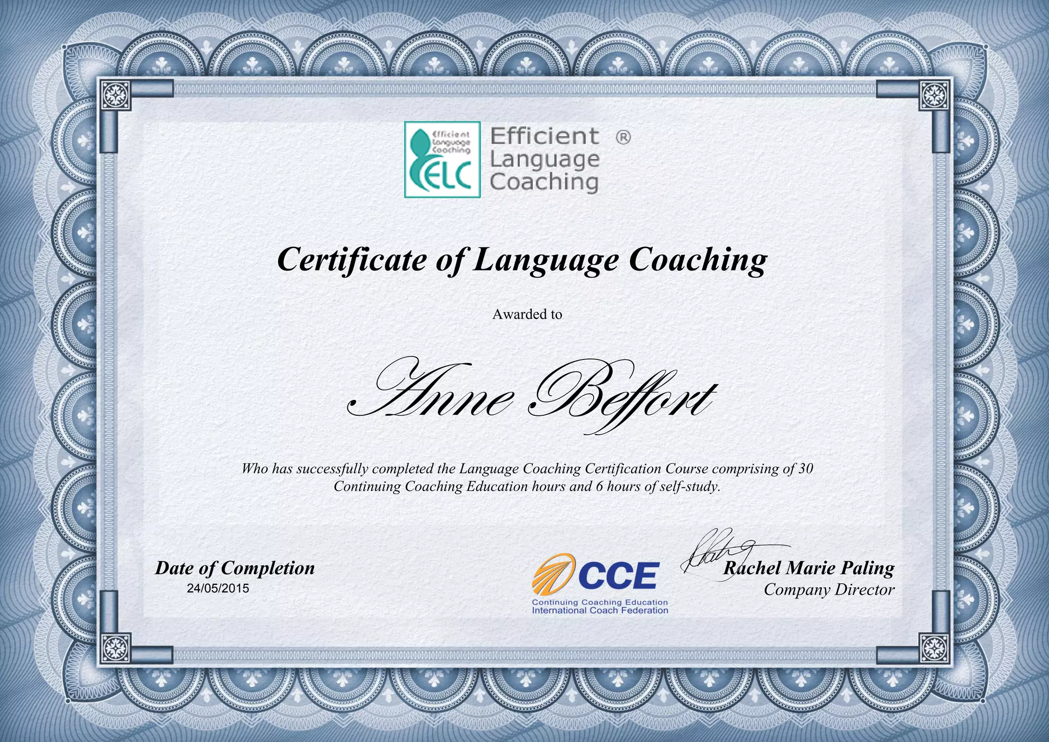 Certificate Language Coach | PPT
