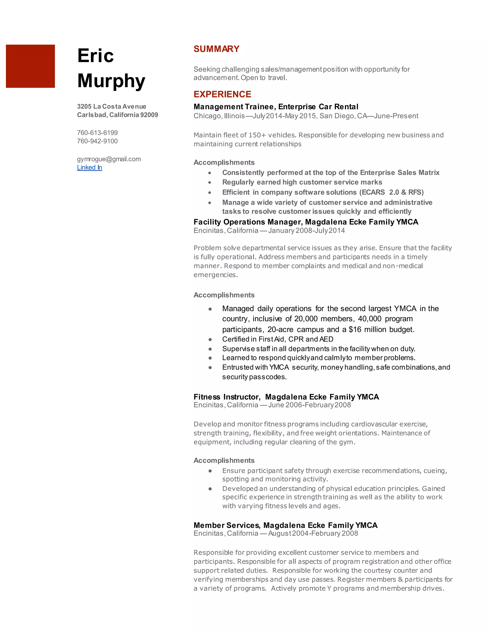 EricMurphysresume | DOCX