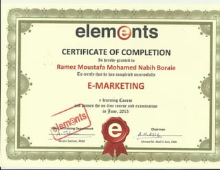 RAMEZ BORAIE-E-MARKETING CERTIFECATE | PDF