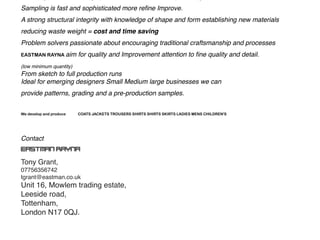 Garment Factory Details - EASTMAN RAYNA | PDF