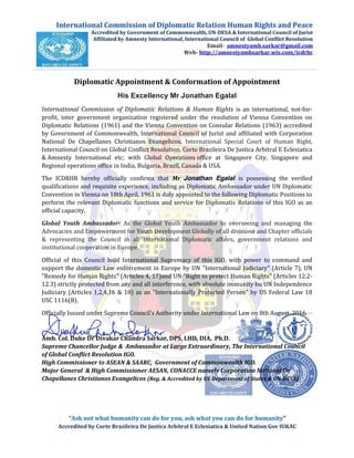 A 2016 ICDRHR Official Letter Accaptance Jonathan Egalal | PDF