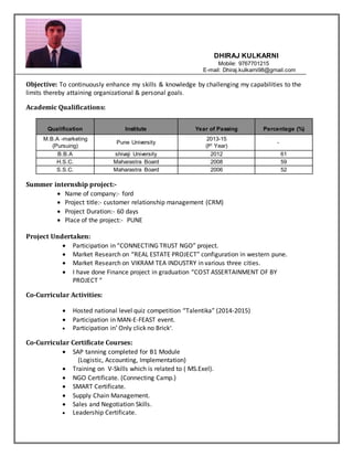 dhirej resume new | PDF