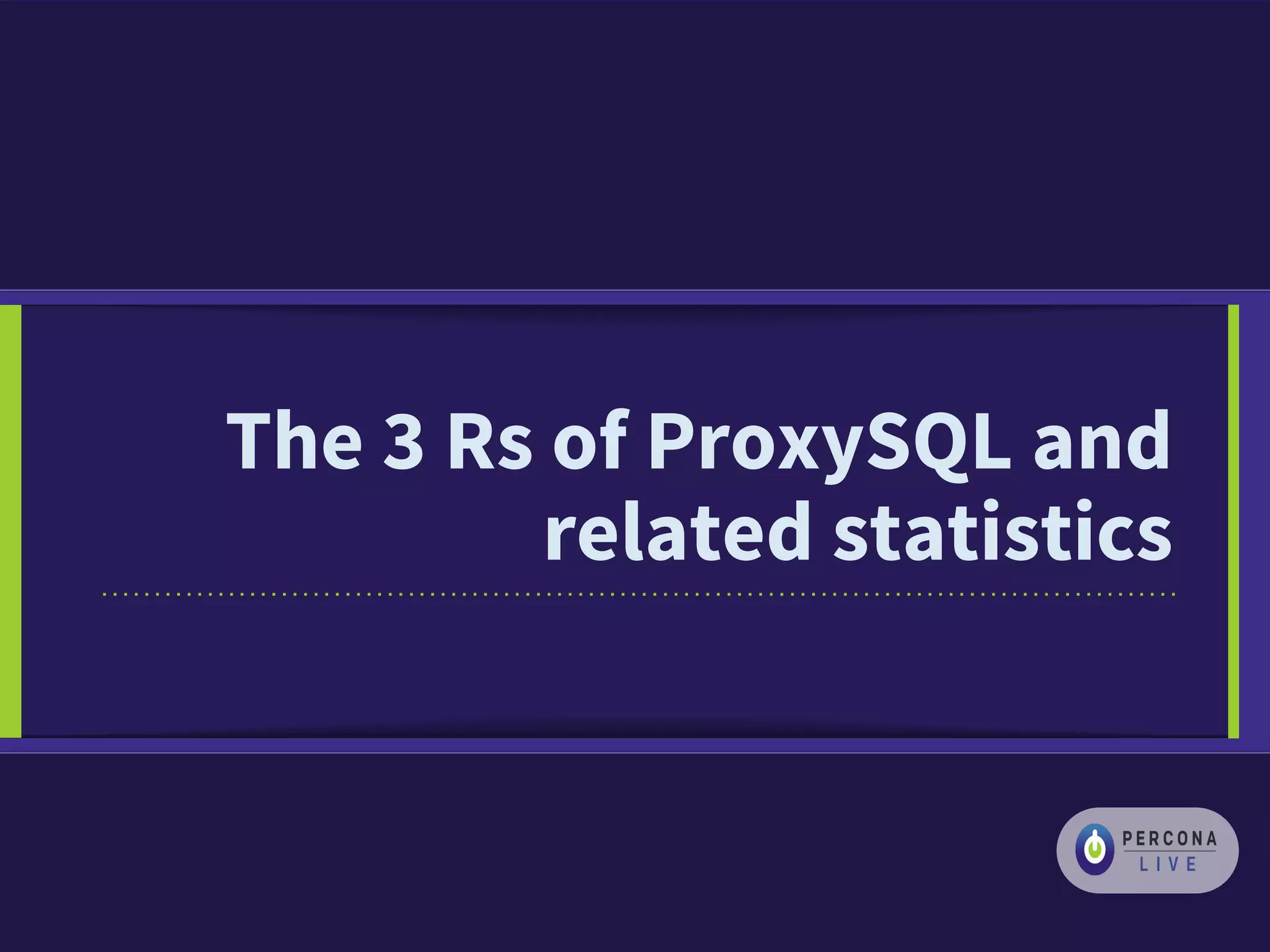 ProxySQL Tutorial - PLAM 2016 | PDF