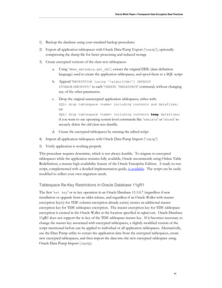 Oracle advance security transparent data encryption best practices | PDF