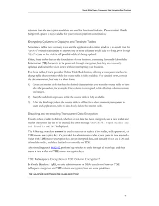 Oracle advance security transparent data encryption best practices | PDF