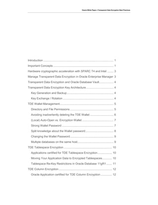 Oracle advance security transparent data encryption best practices | PDF