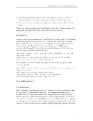 Oracle advance security transparent data encryption best practices | PDF