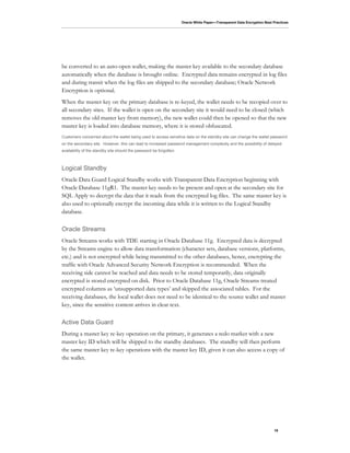 Oracle advance security transparent data encryption best practices | PDF