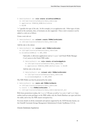 Oracle advance security transparent data encryption best practices | PDF