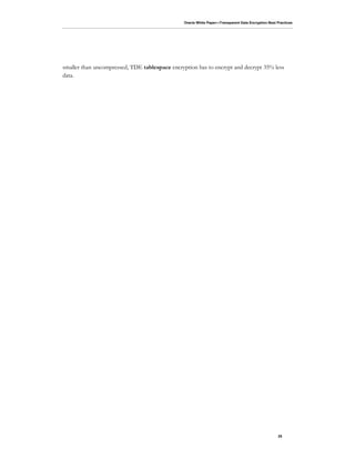 Oracle advance security transparent data encryption best practices | PDF