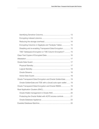 Oracle advance security transparent data encryption best practices | PDF